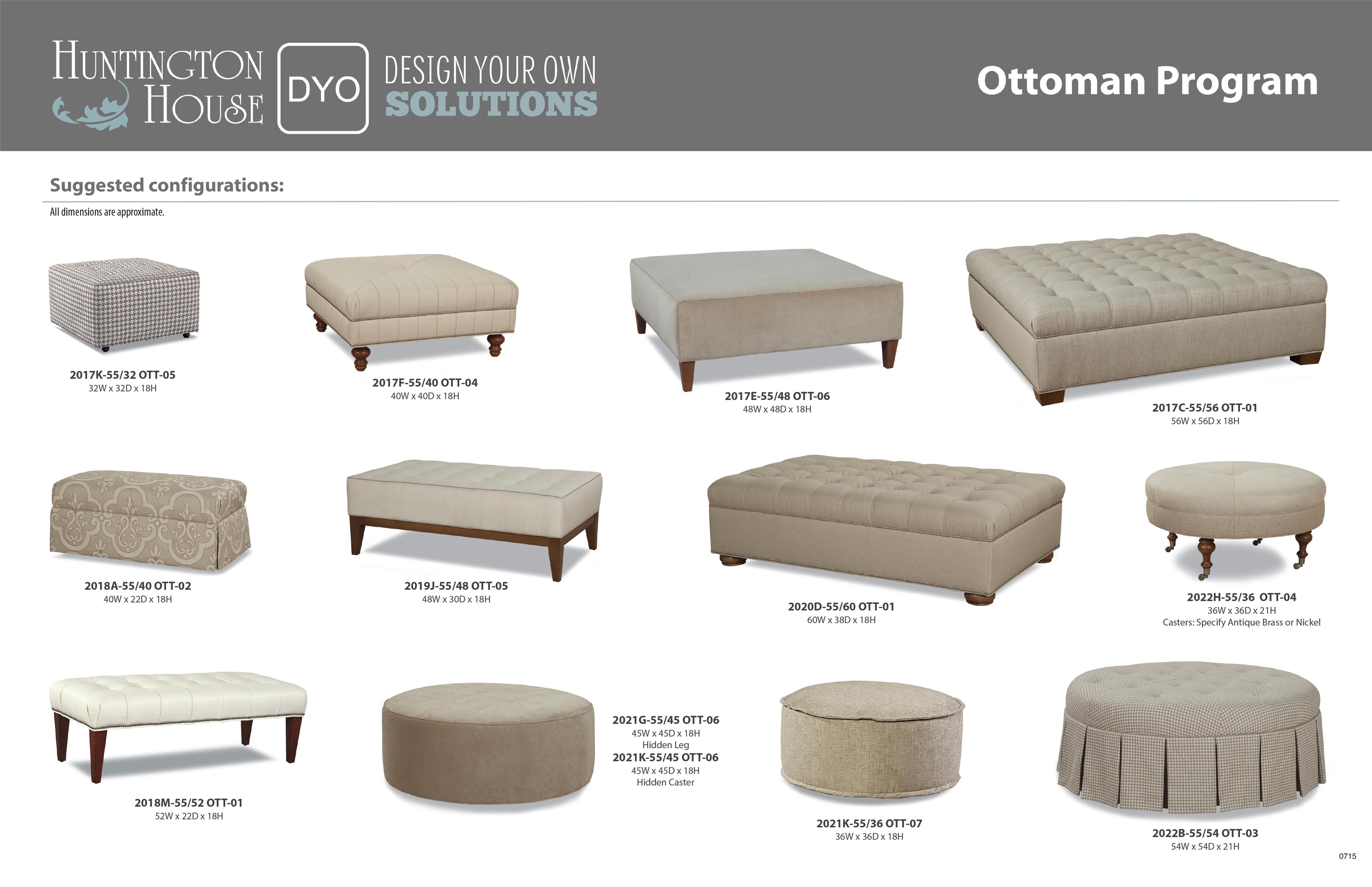 Huntington House Design Your Own Ottoman Collection S2020-55/52 Storage Ottoman | Belfort ...